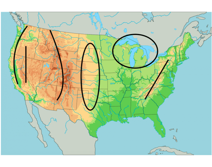Us Physical Map Quiz